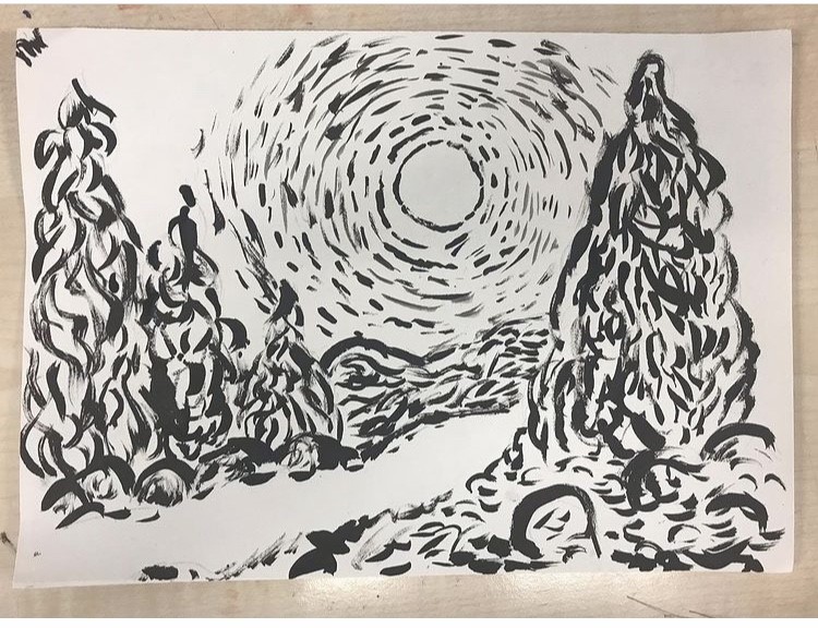 Y8 Art – Vincent Van Gogh – Mark Making – Bournville School